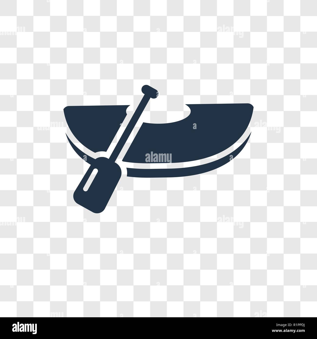 One Kayak vector icon isolated on transparent background, One Kayak ...