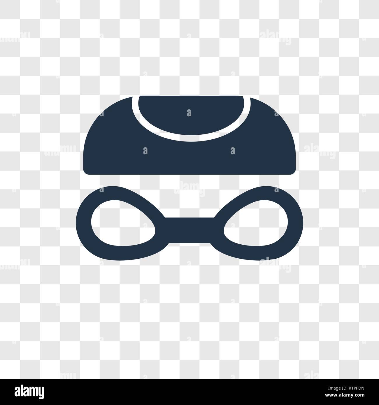 Swimming Glasses vector icon isolated on transparent background ...