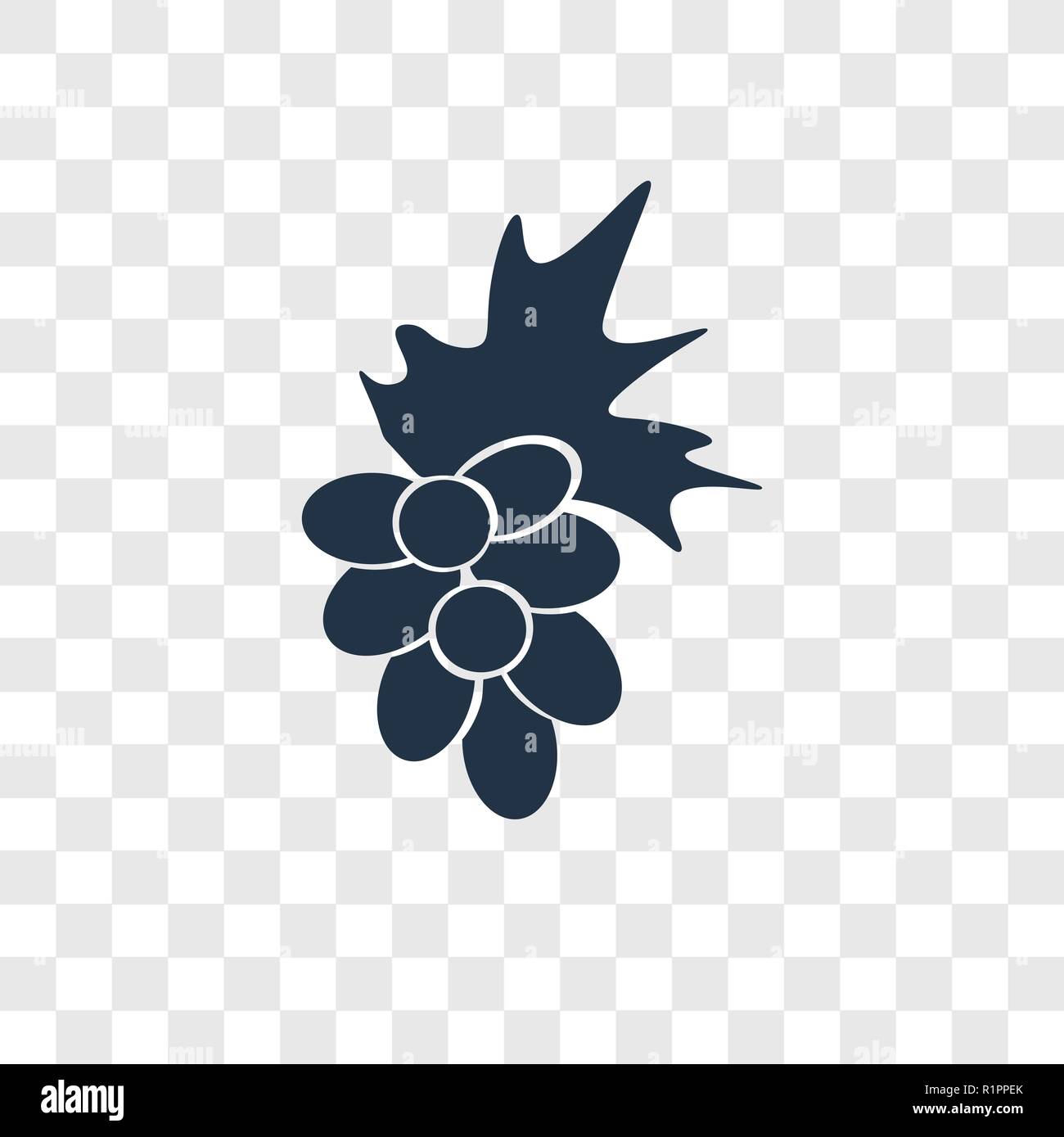 Grapes vector icon isolated on transparent background, Grapes ...