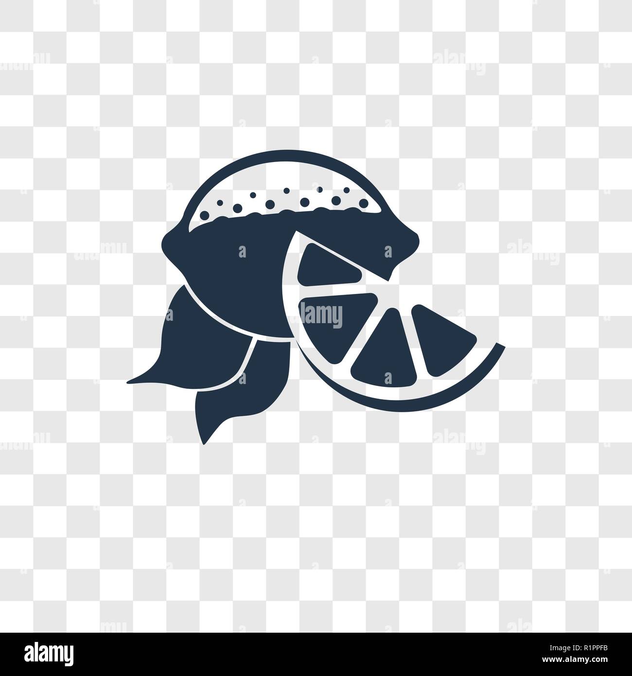 Lemon vector icon isolated on transparent background, Lemon ...