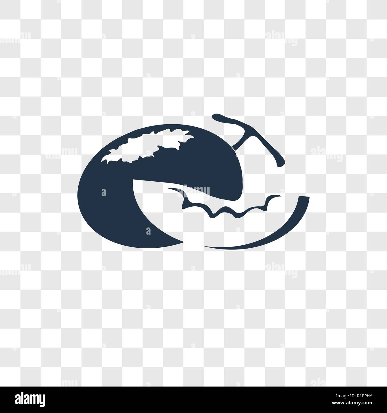 Melon vector icon isolated on transparent background, Melon ...