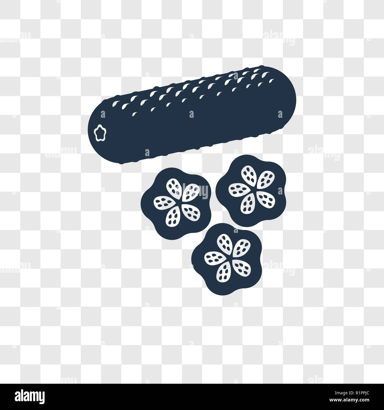 Cucumber vector icon isolated on transparent background, Cucumber ...