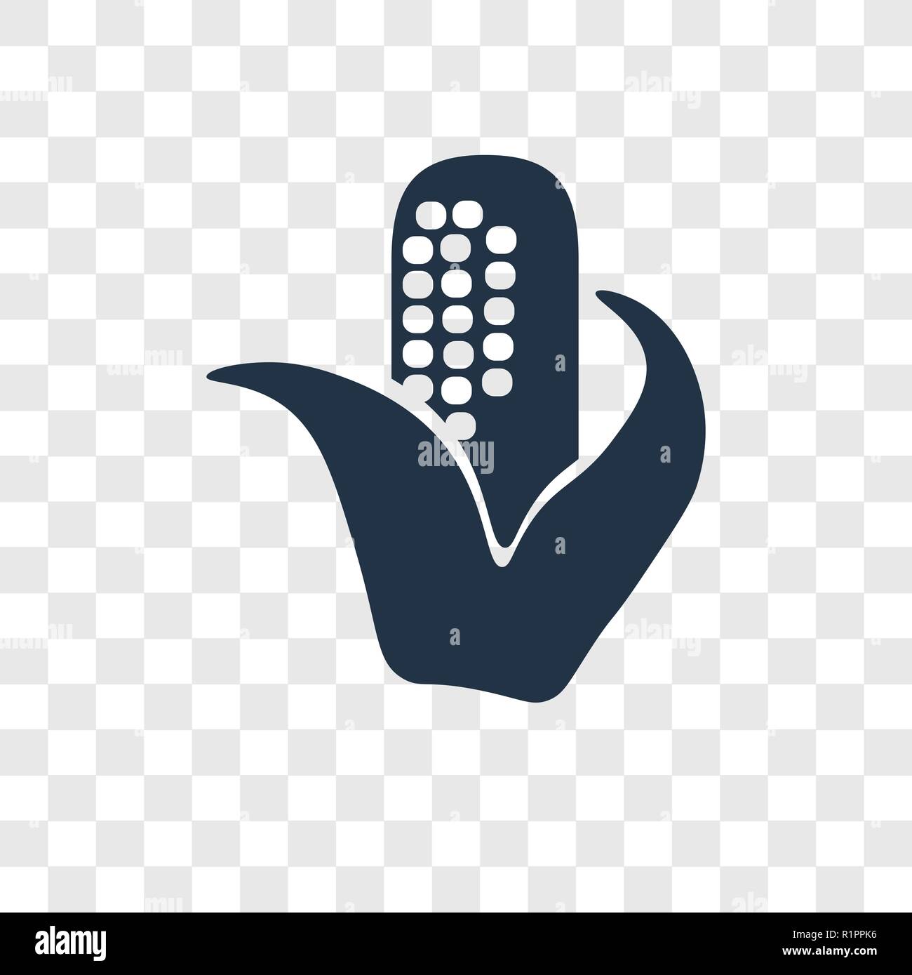 Corn vector icon isolated on transparent background, Corn transparency ...