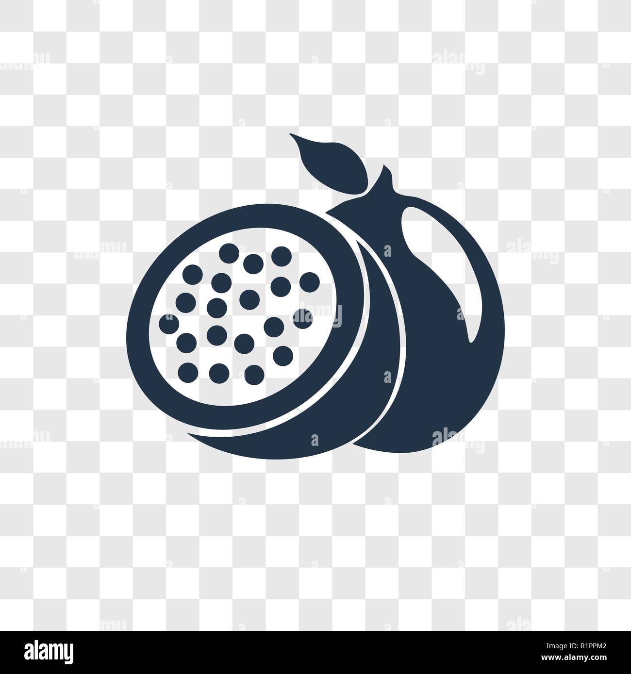 Passion fruit vector icon isolated on transparent background, Passion ...