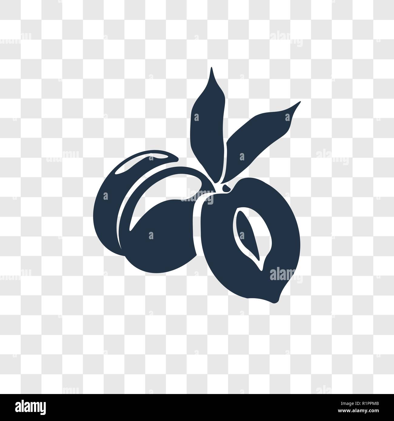 Plum vector icon isolated on transparent background, Plum transparency ...