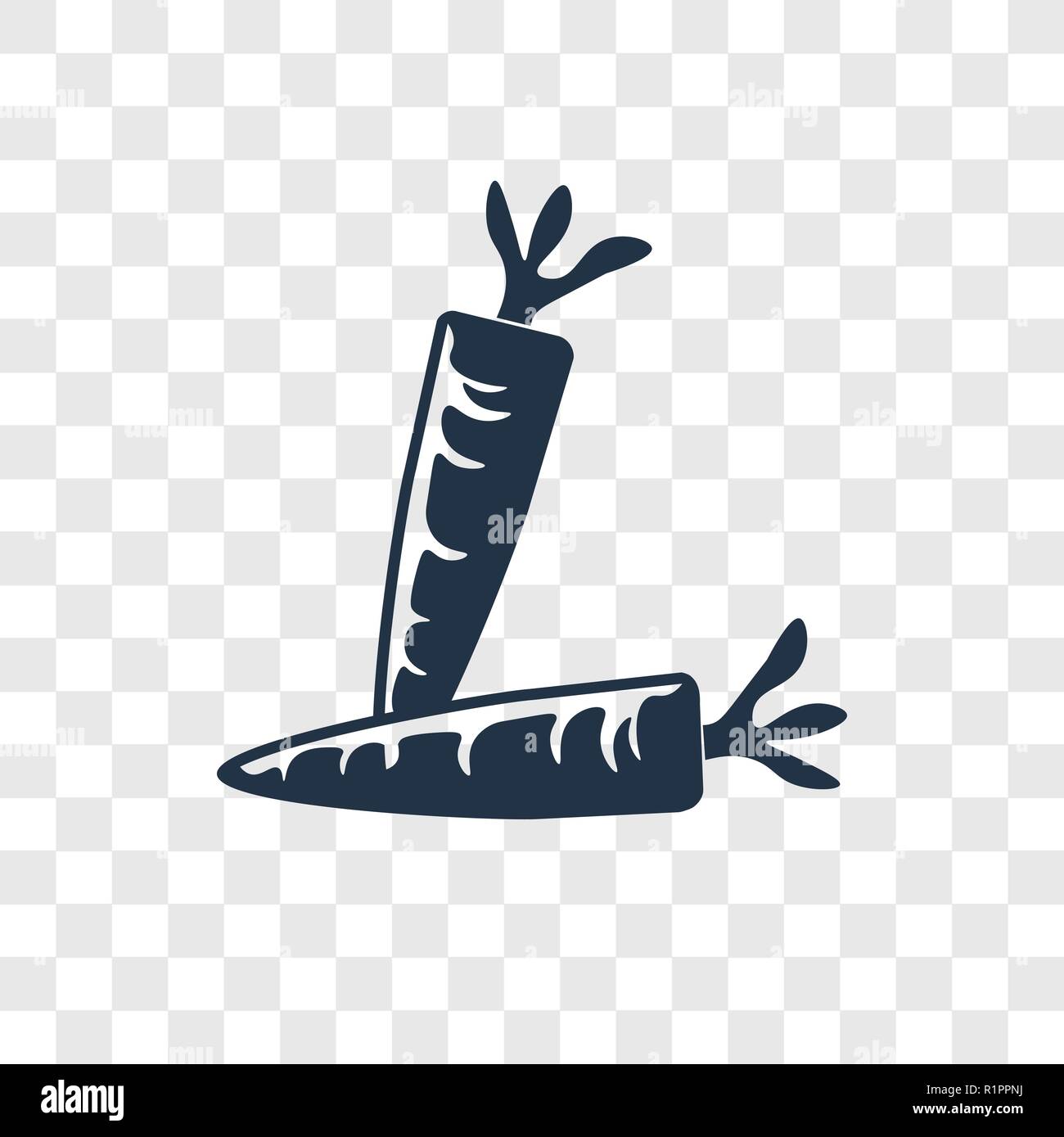 Carrot vector icon isolated on transparent background, Carrot ...