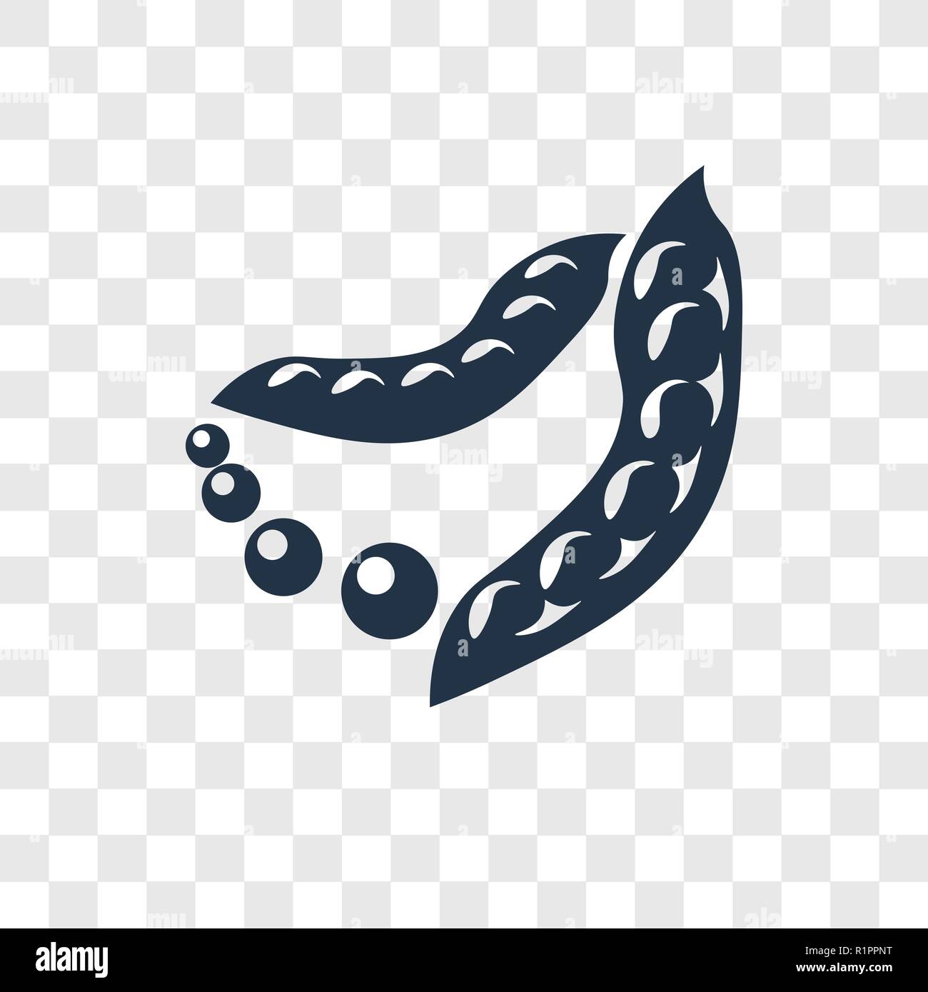 Peas vector icon isolated on transparent background, Peas transparency ...