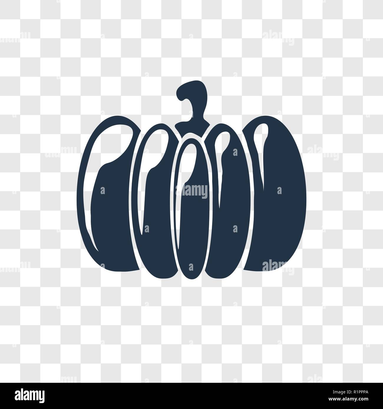 Pumpkin vector icon isolated on transparent background, Pumpkin ...