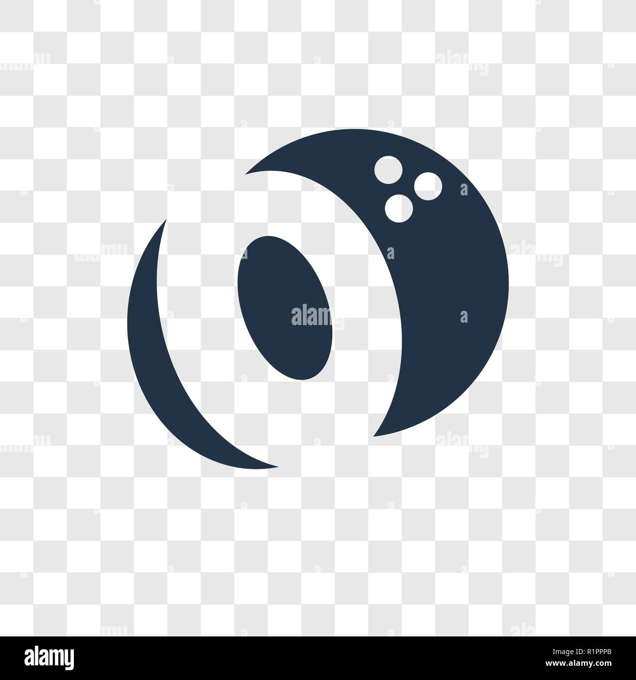 Coconut vector icon isolated on transparent background, Coconut ...