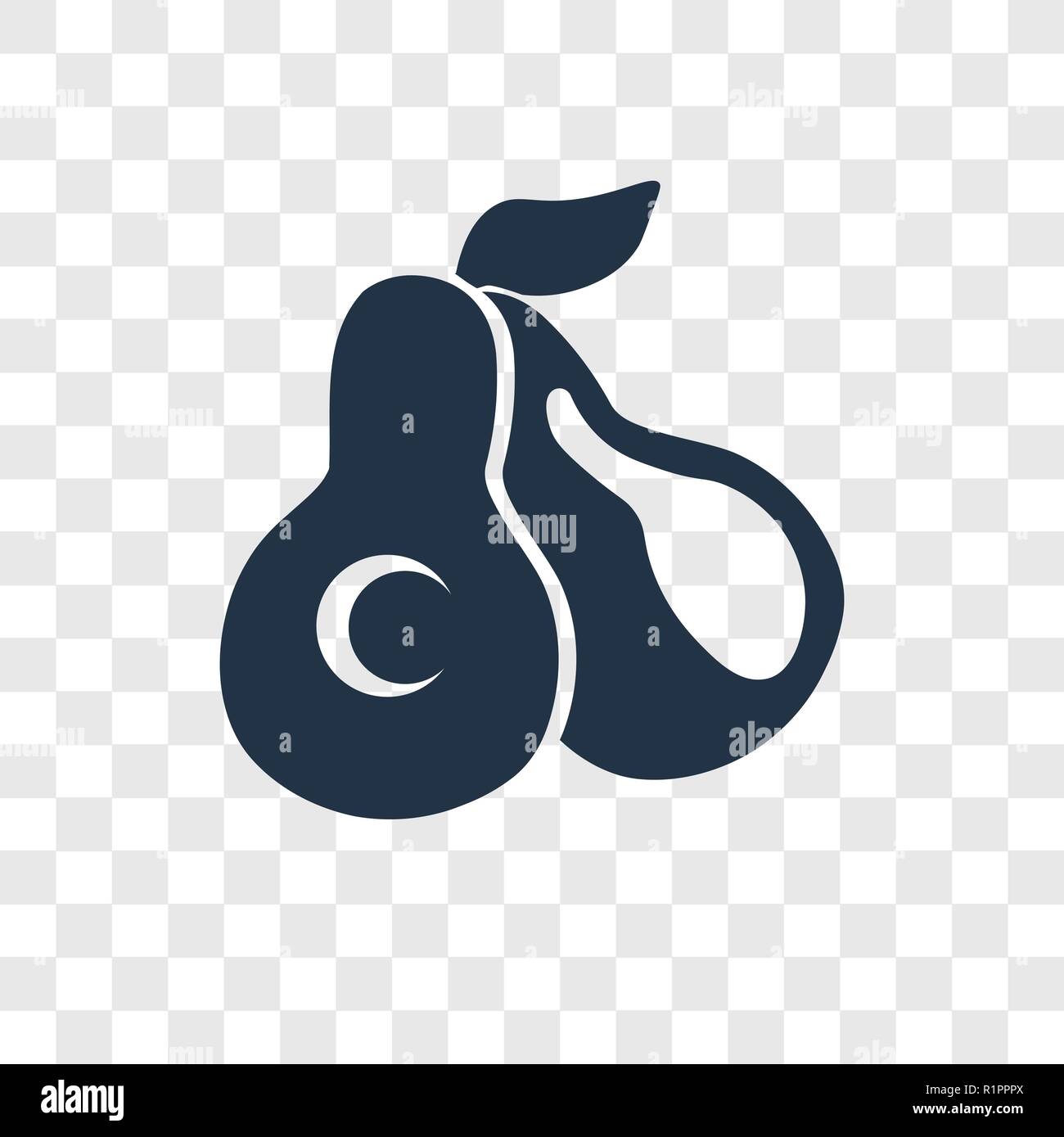 Avocado vector icon isolated on transparent background, Avocado ...