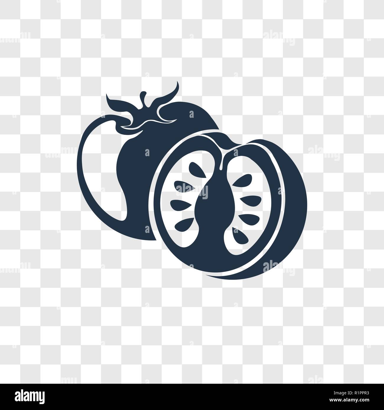 Tomato vector icon isolated on transparent background, Tomato ...