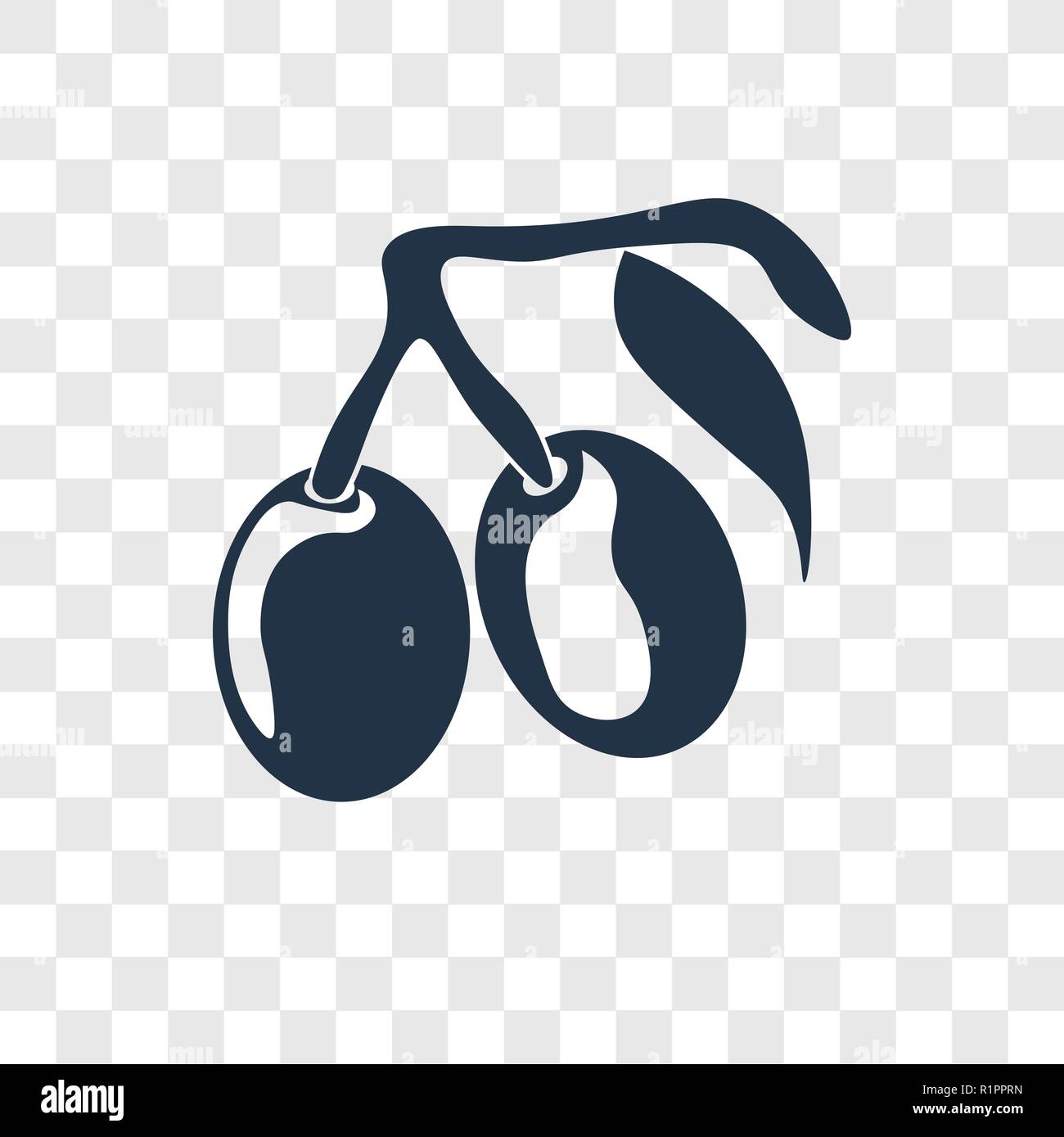 Olive vector icon isolated on transparent background, Olive ...