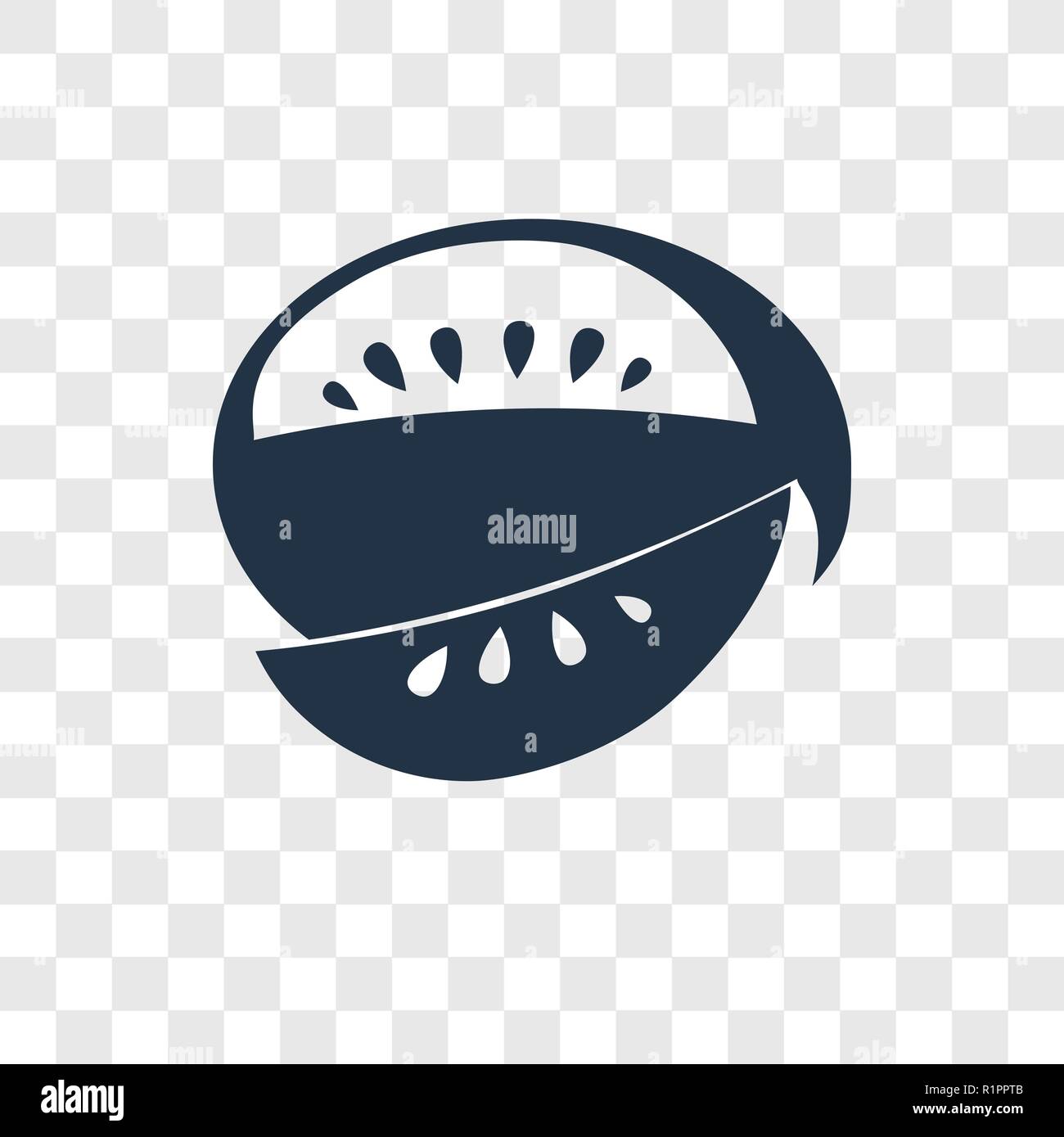 Watermelon vector icon isolated on transparent background, Watermelon ...