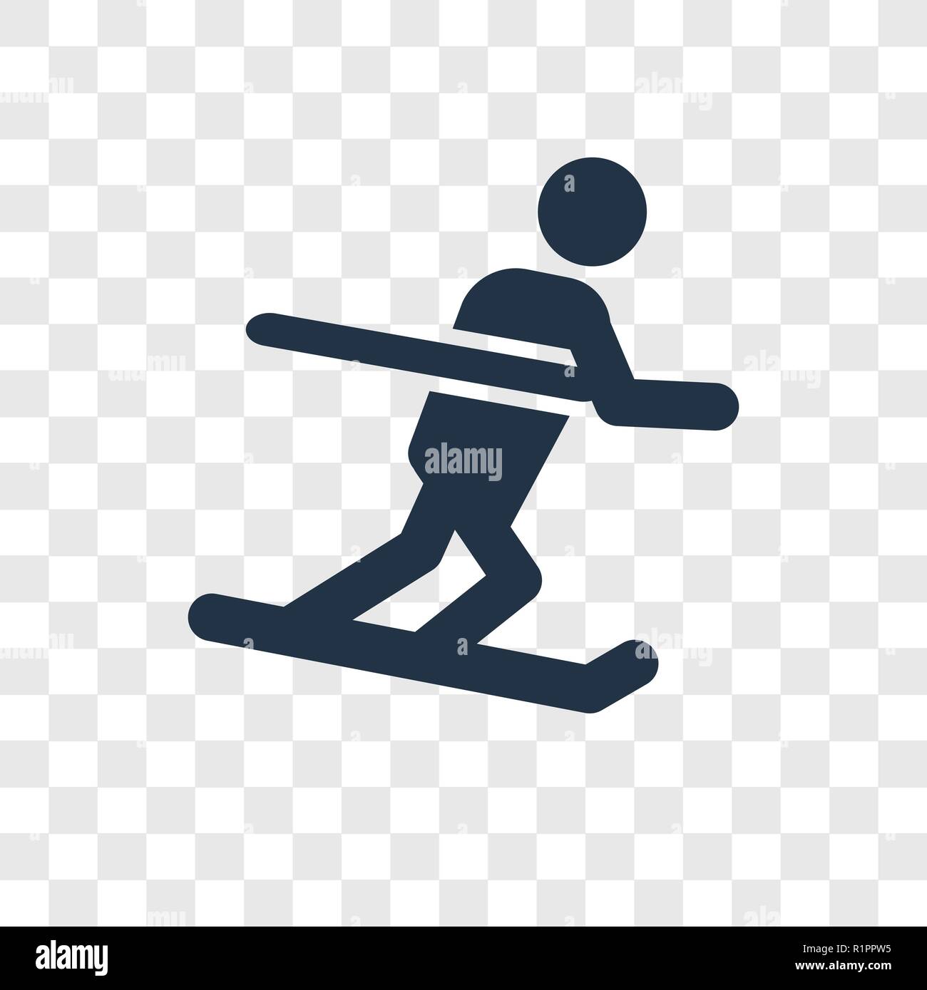 Ski vector icon isolated on transparent background, Ski transparency ...