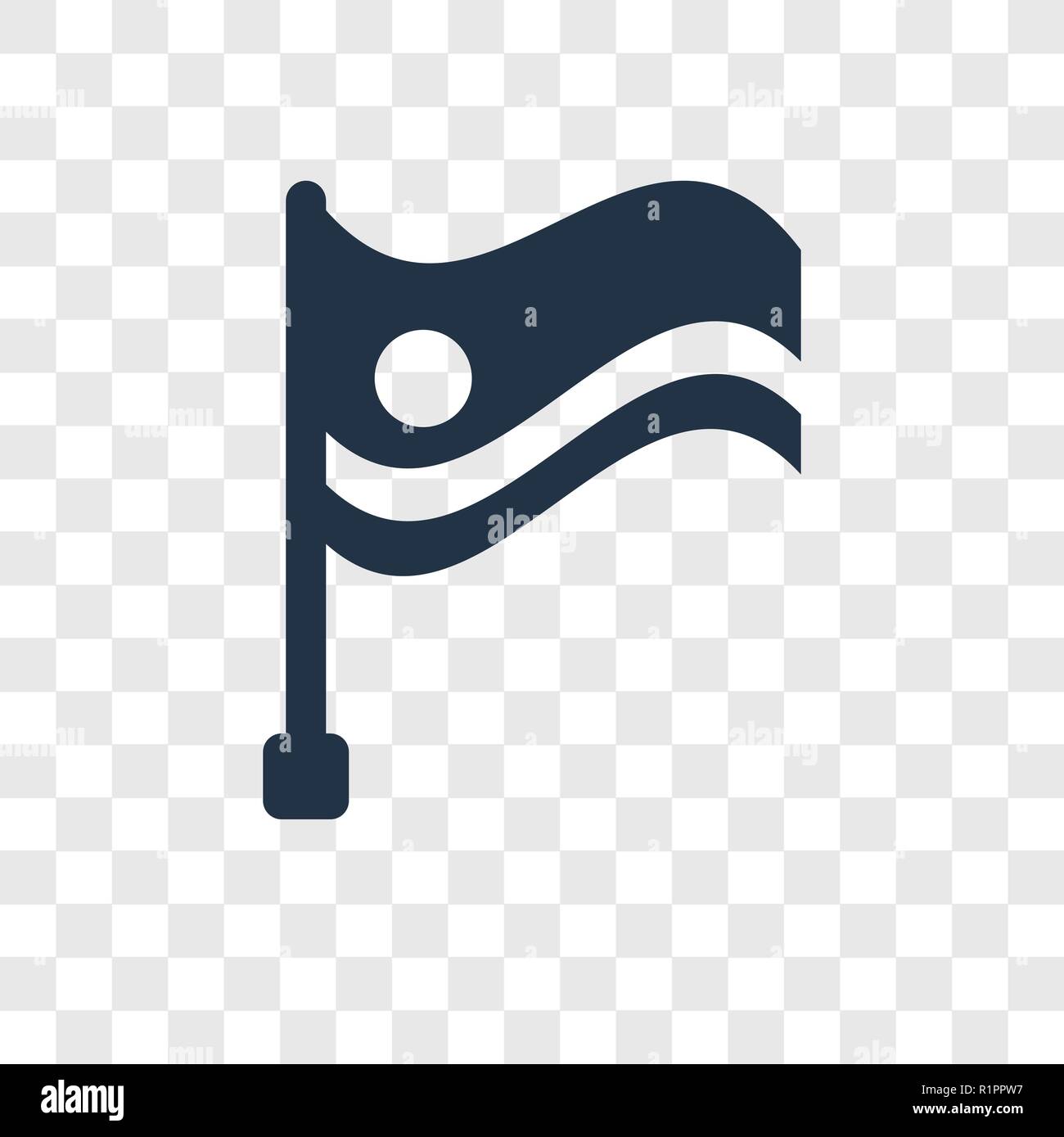 Flag vector icon isolated on transparent background, Flag transparency ...