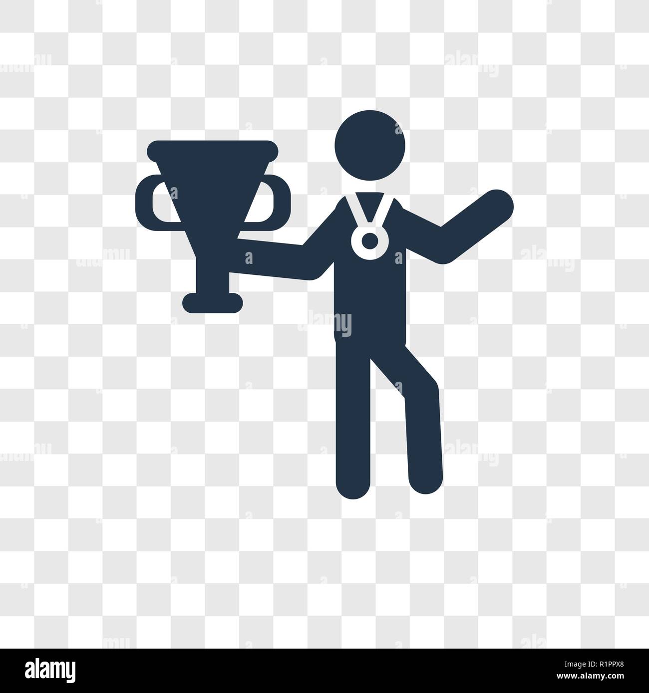 Winner vector icon isolated on transparent background, Winner ...