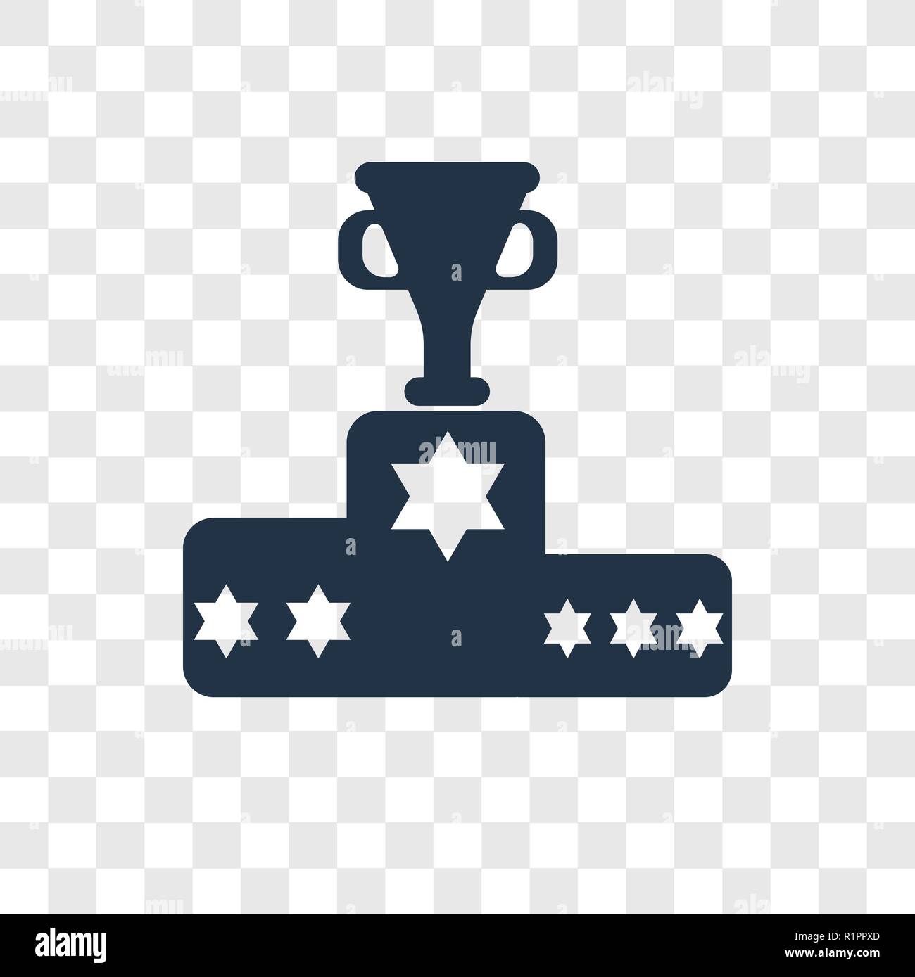 Podium vector icon isolated on transparent background, Podium ...