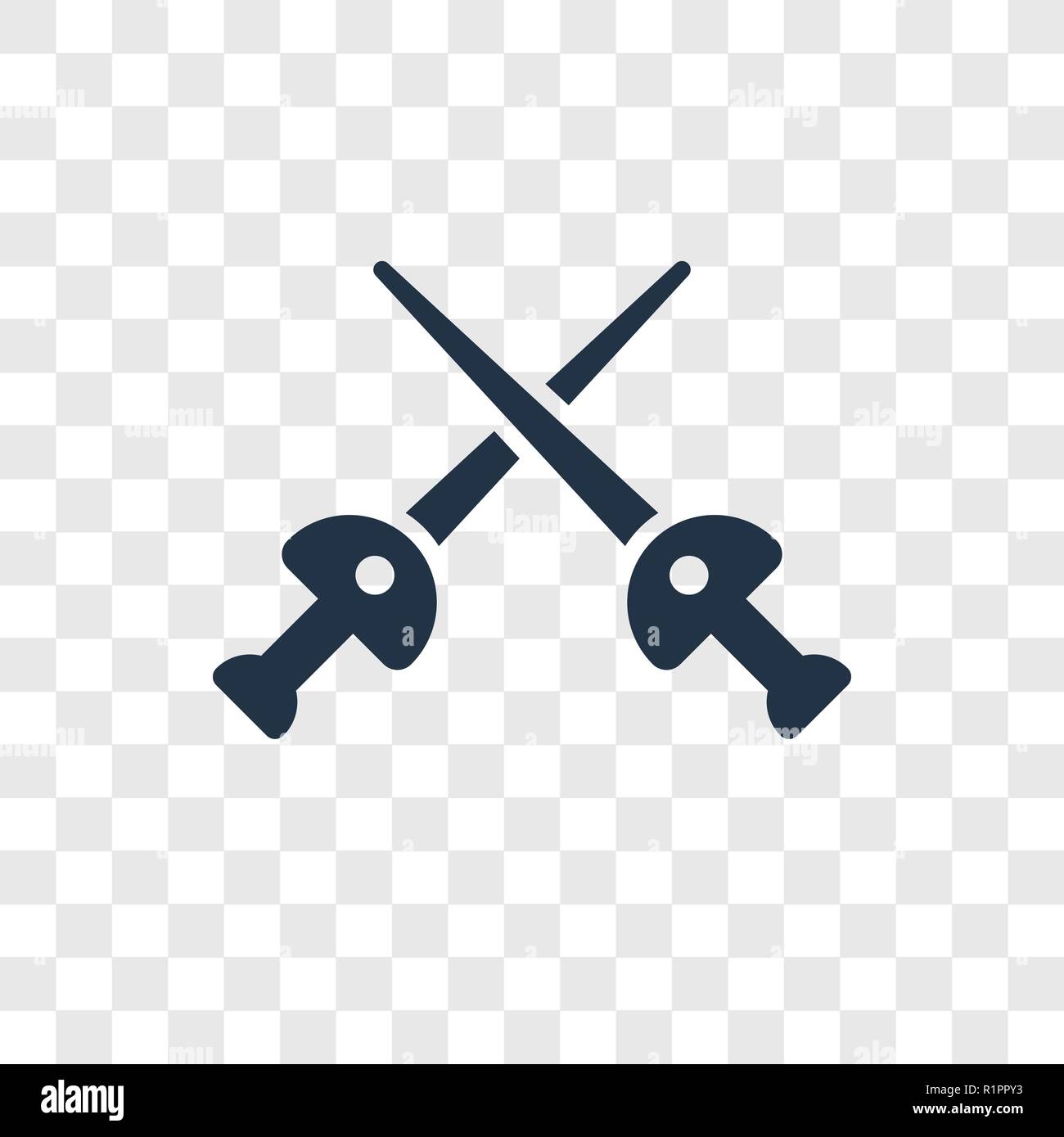 Fencing vector icon isolated on transparent background, Fencing ...