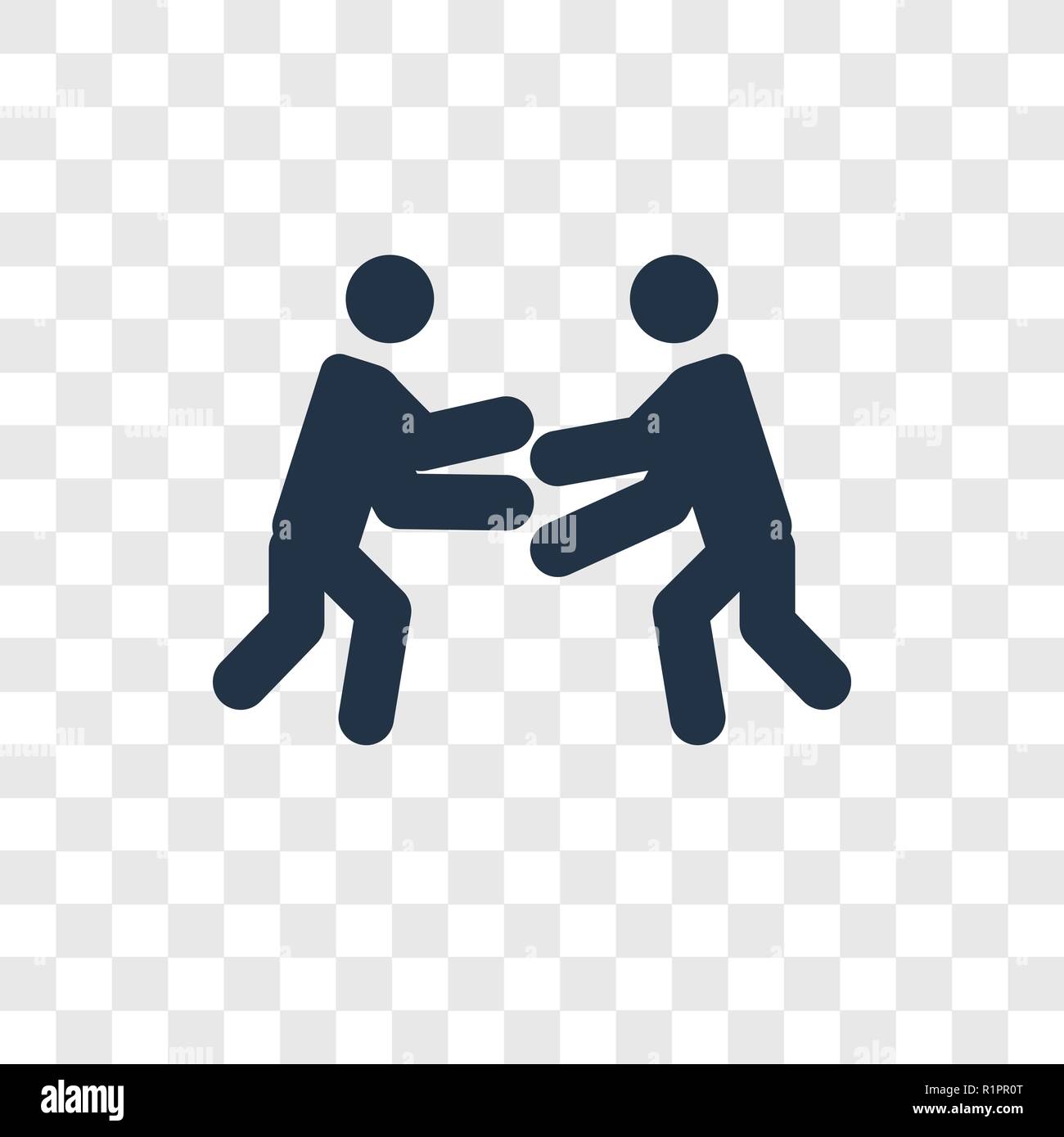 Wrestling vector icon isolated on transparent background, Wrestling ...