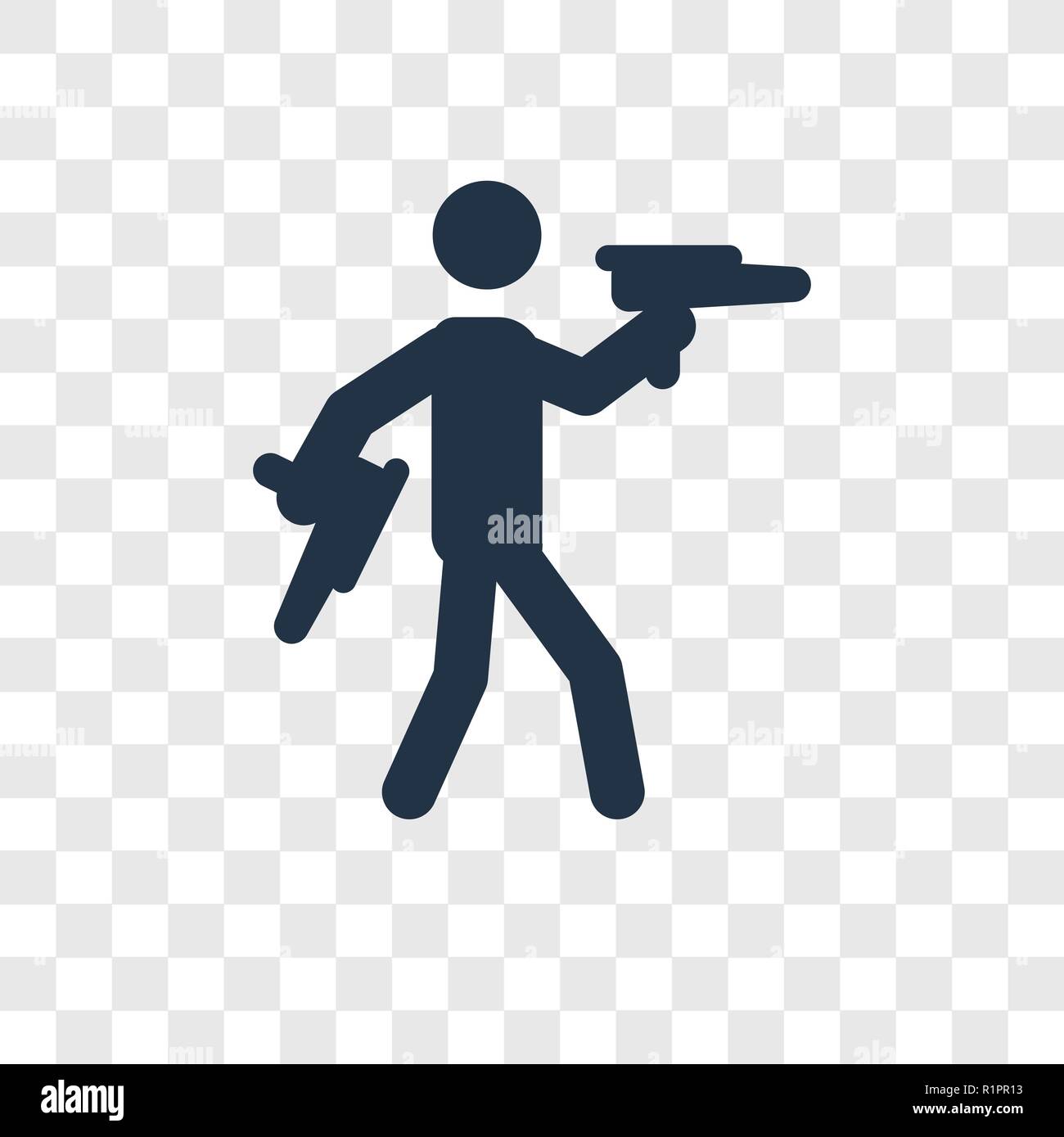 Target Shooter vector icon isolated on transparent background, Target ...