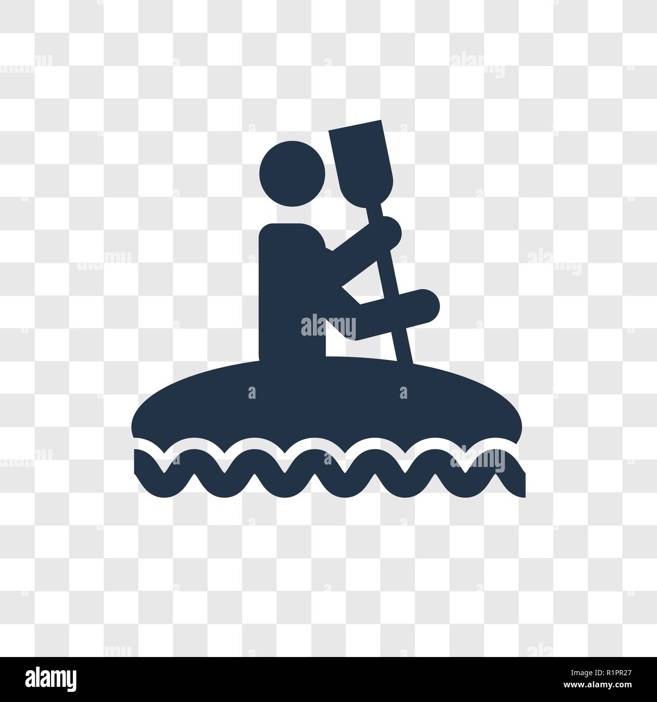 Kayak vector icon isolated on transparent background, Kayak ...
