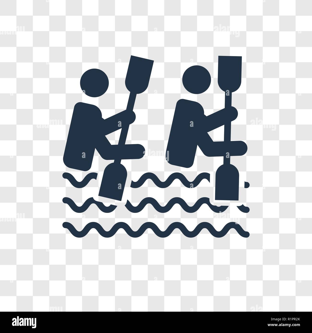 Kayak vector icon isolated on transparent background, Kayak ...