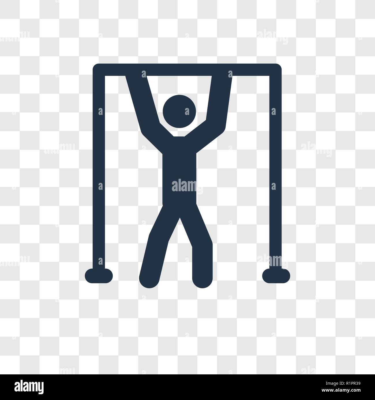 Gymnast vector icon isolated on transparent background, Gymnast ...