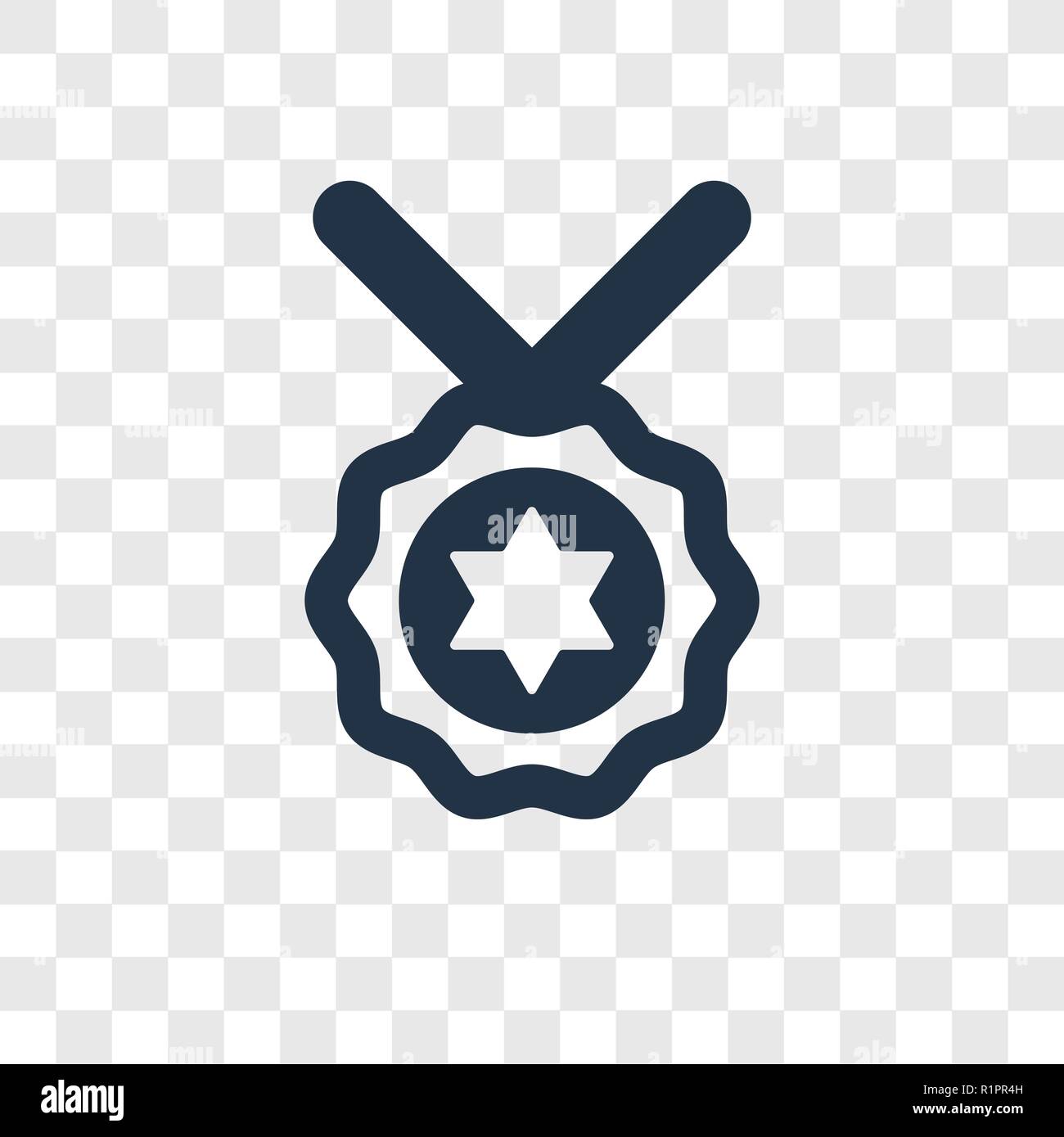 Medal vector icon isolated on transparent background, Medal ...