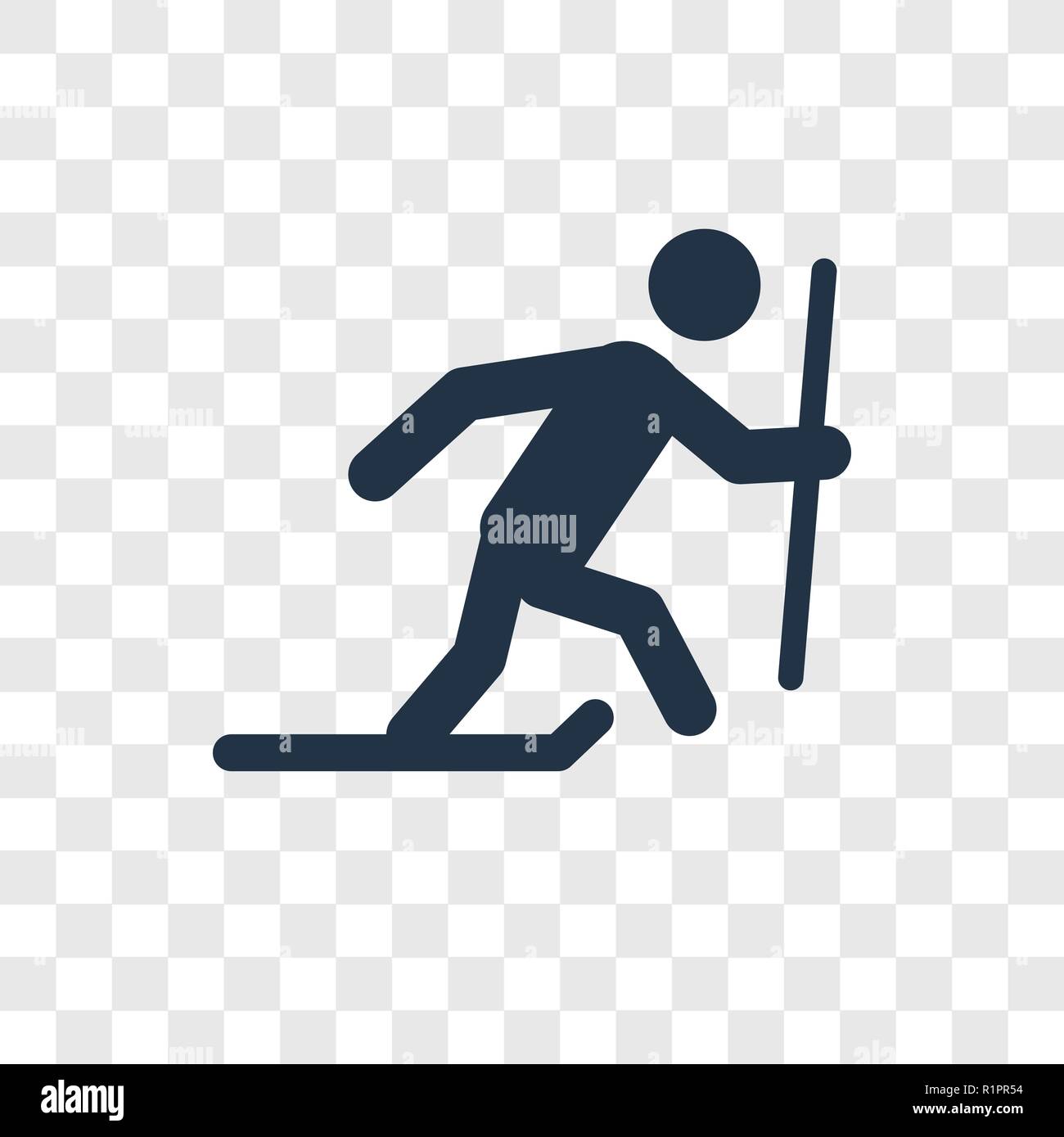 Ski vector icon isolated on transparent background, Ski transparency ...