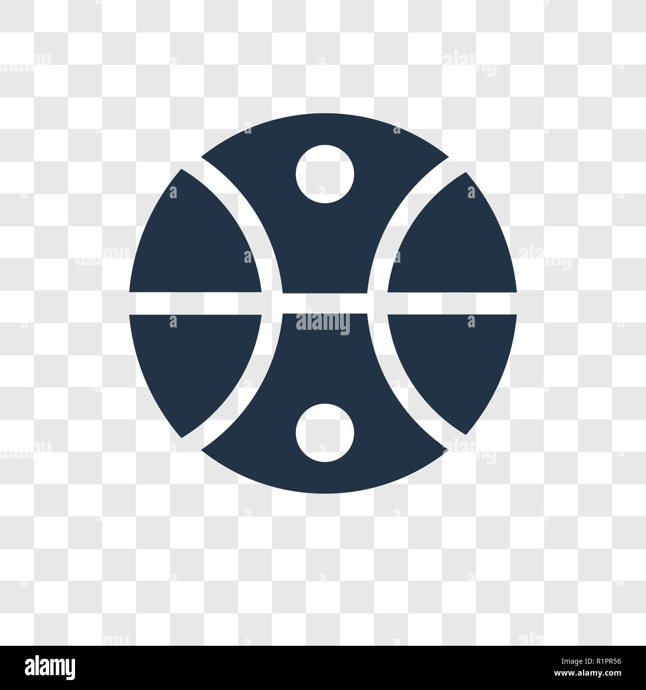 Ball vector icon isolated on transparent background, Ball transparency ...