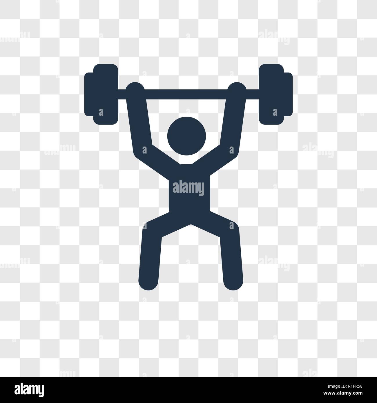 Weightlifter vector icon isolated on transparent background ...
