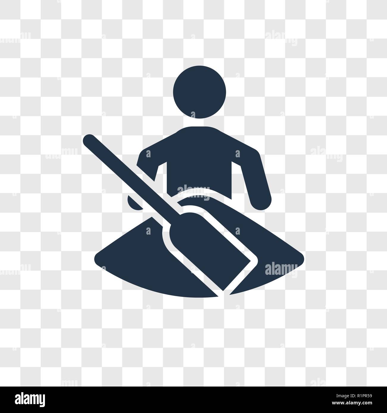 Kayak vector icon isolated on transparent background, Kayak ...