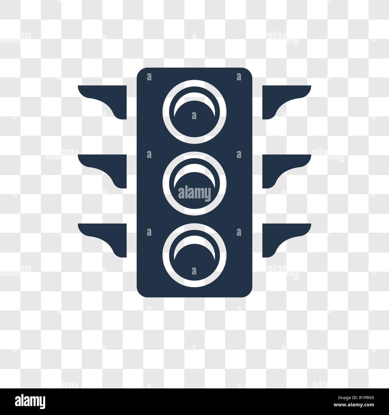 Big Traffic Light vector icon isolated on transparent background, Big ...