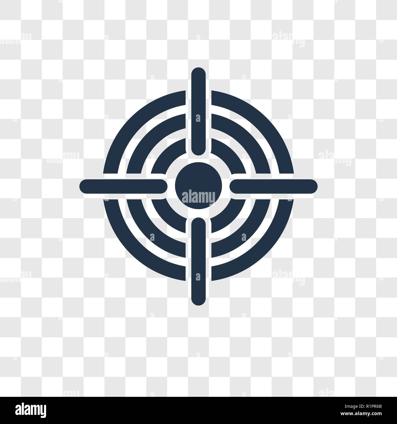 Target with Circle vector icon isolated on transparent background ...