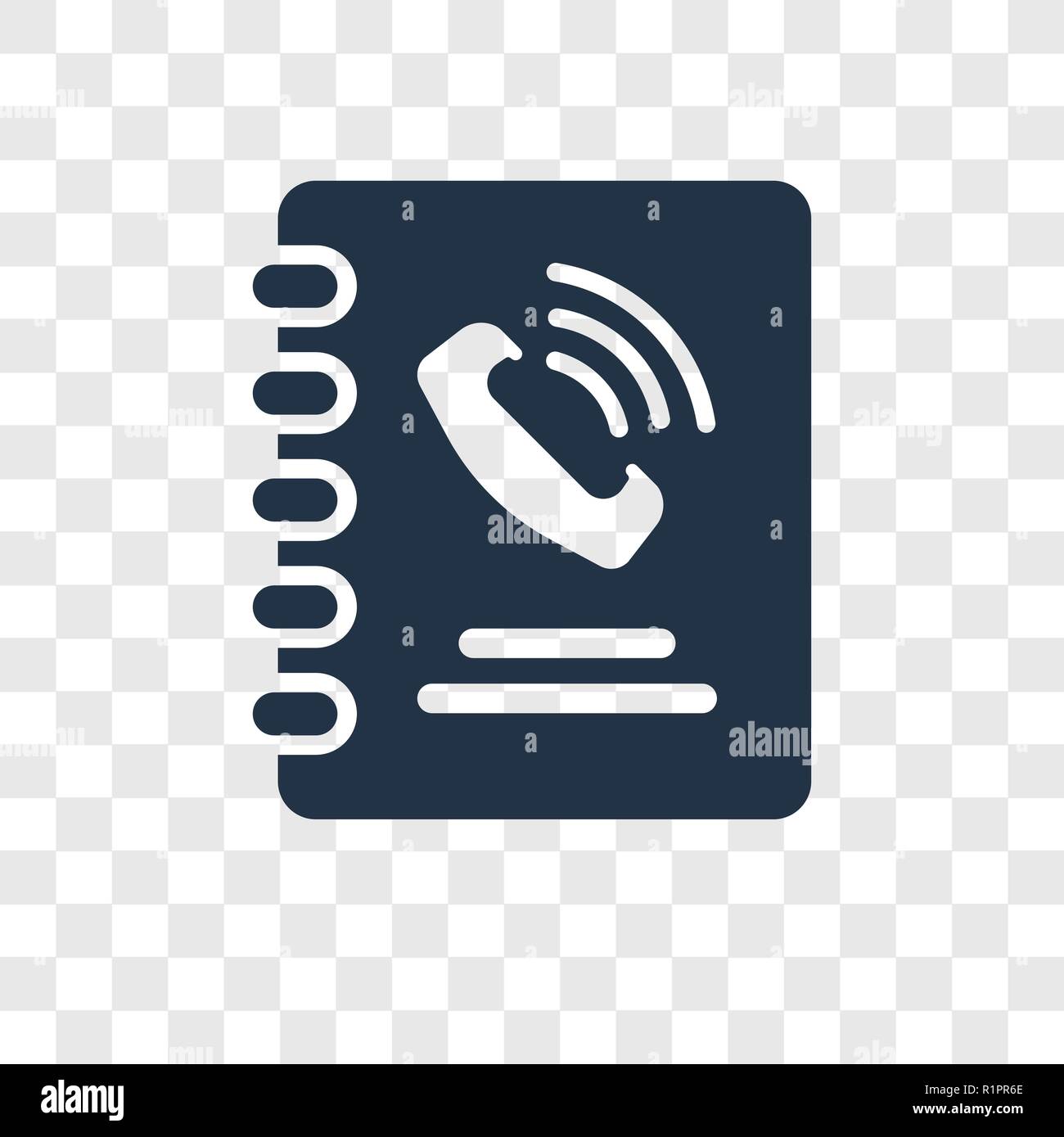 Call Contact vector icon isolated on transparent background, Call ...