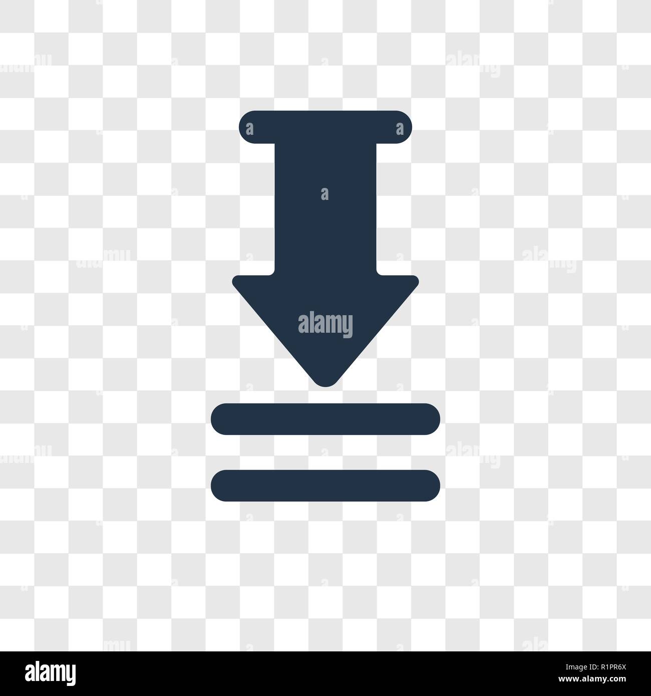 Download Arrow with Bar vector icon isolated on transparent background ...