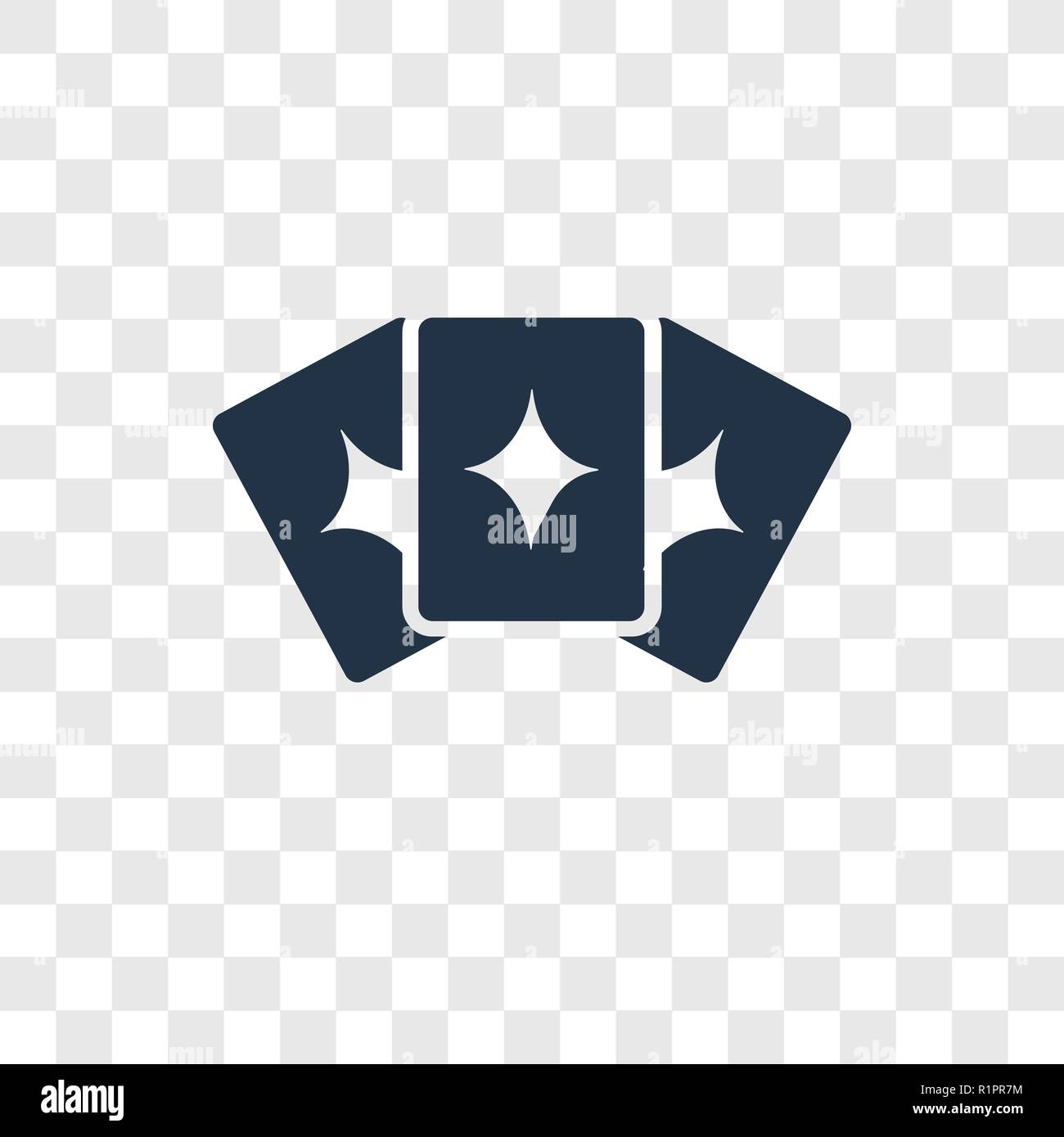 Three Cards vector icon isolated on transparent background, Three Cards ...