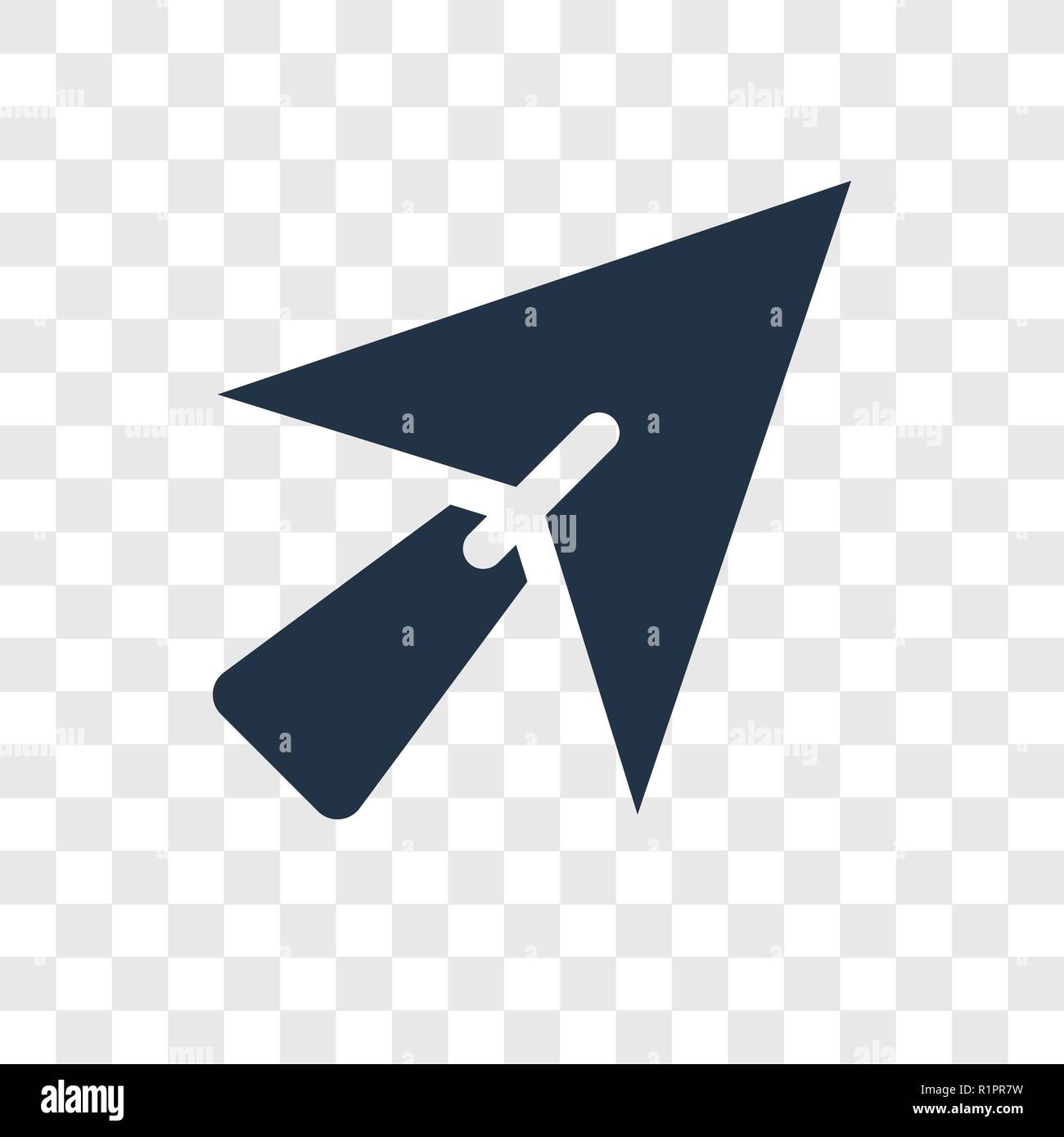 Mouse Up Arrow vector icon isolated on transparent background, Mouse Up ...