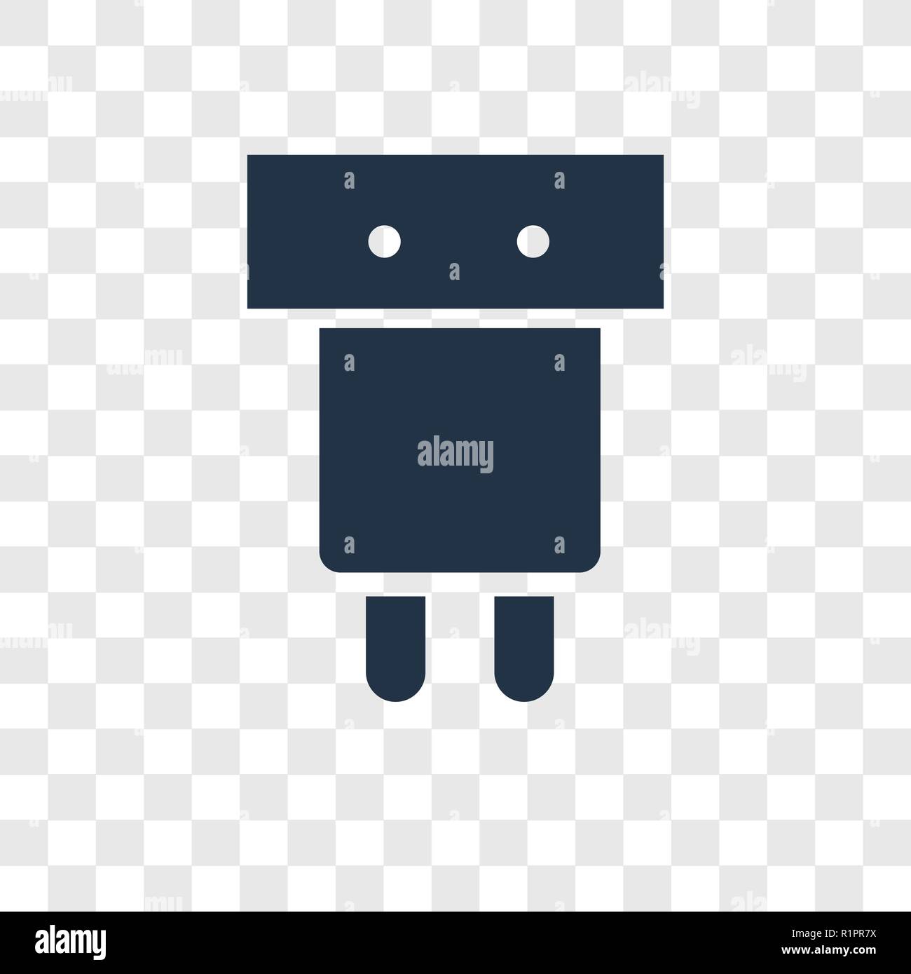 Robot vector icon isolated on transparent background, Robot transparency logo concept Stock ...