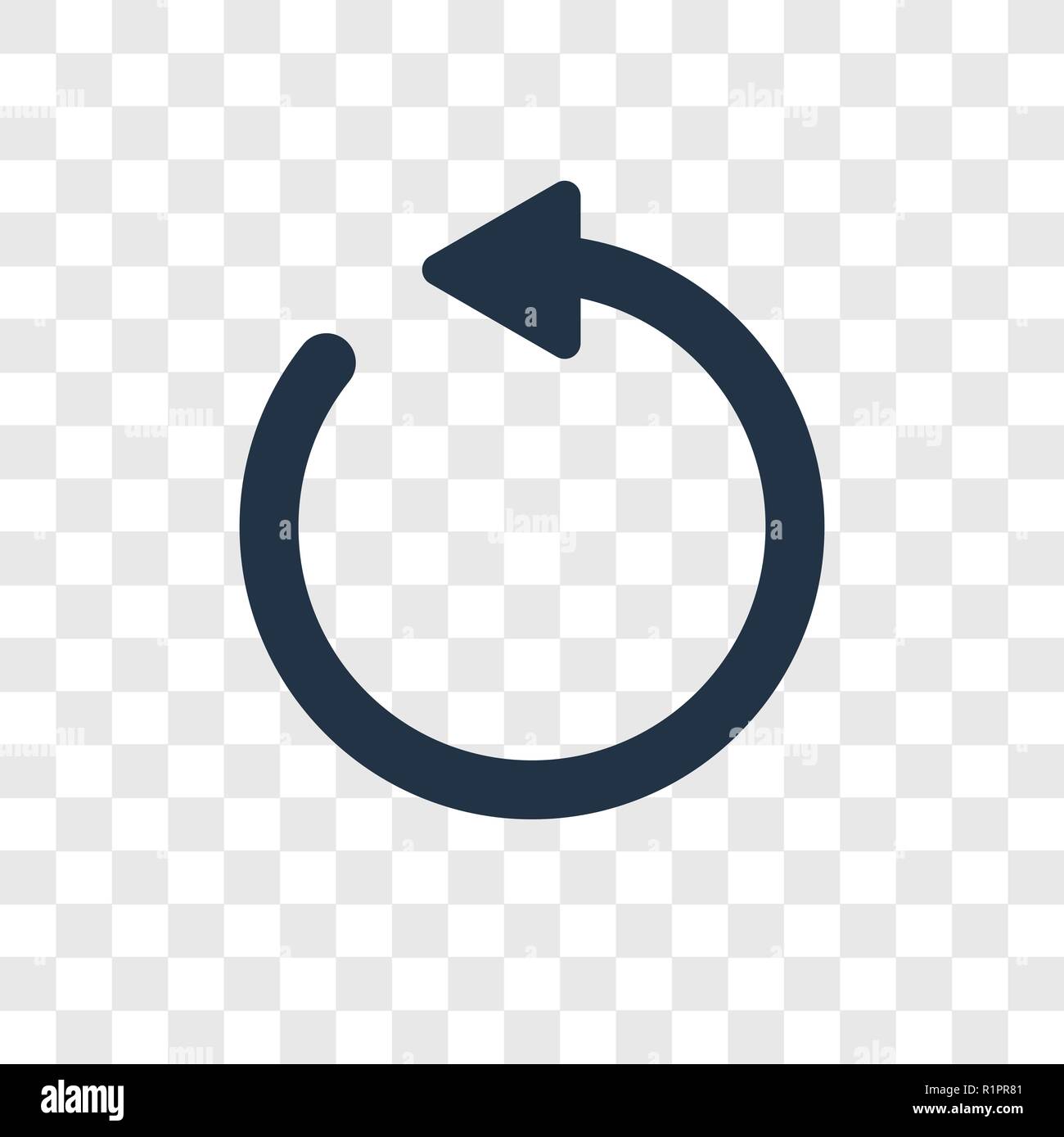 Circular Counterclockwise Arrows vector icon isolated on transparent background, Circular ...
