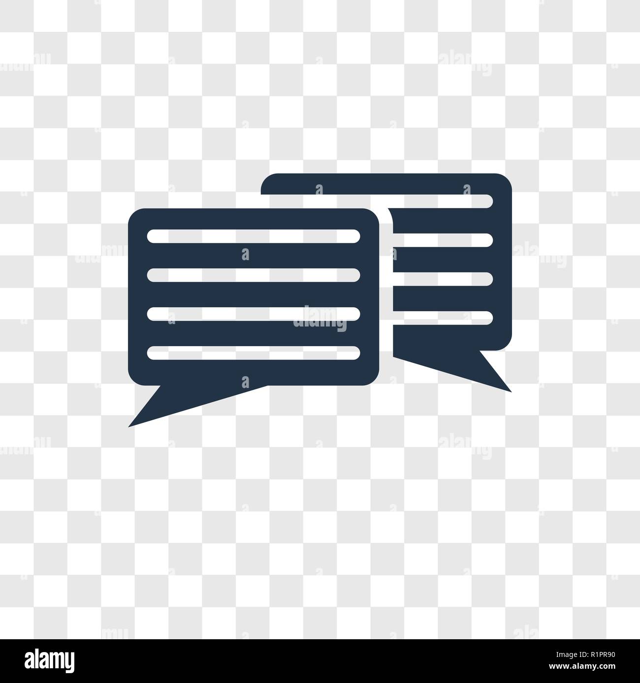 Message Balloon vector icon isolated on transparent background, Message ...