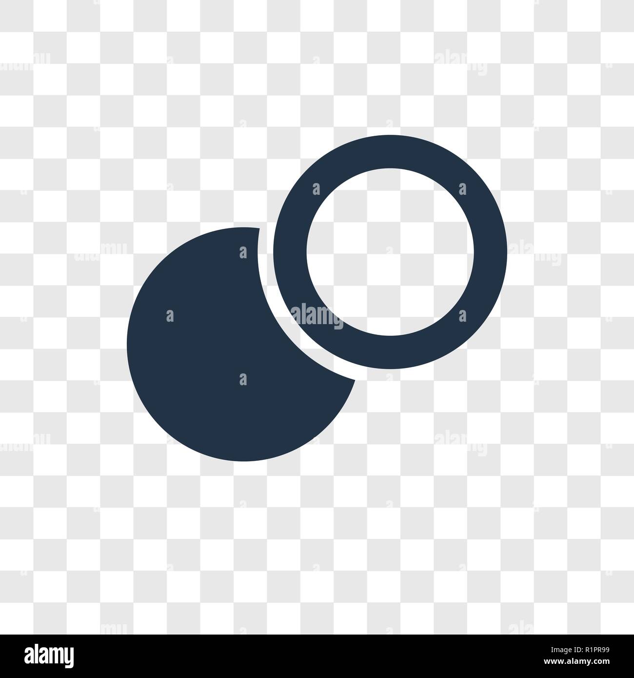 Two Circles vector icon isolated on transparent background, Two Circles ...
