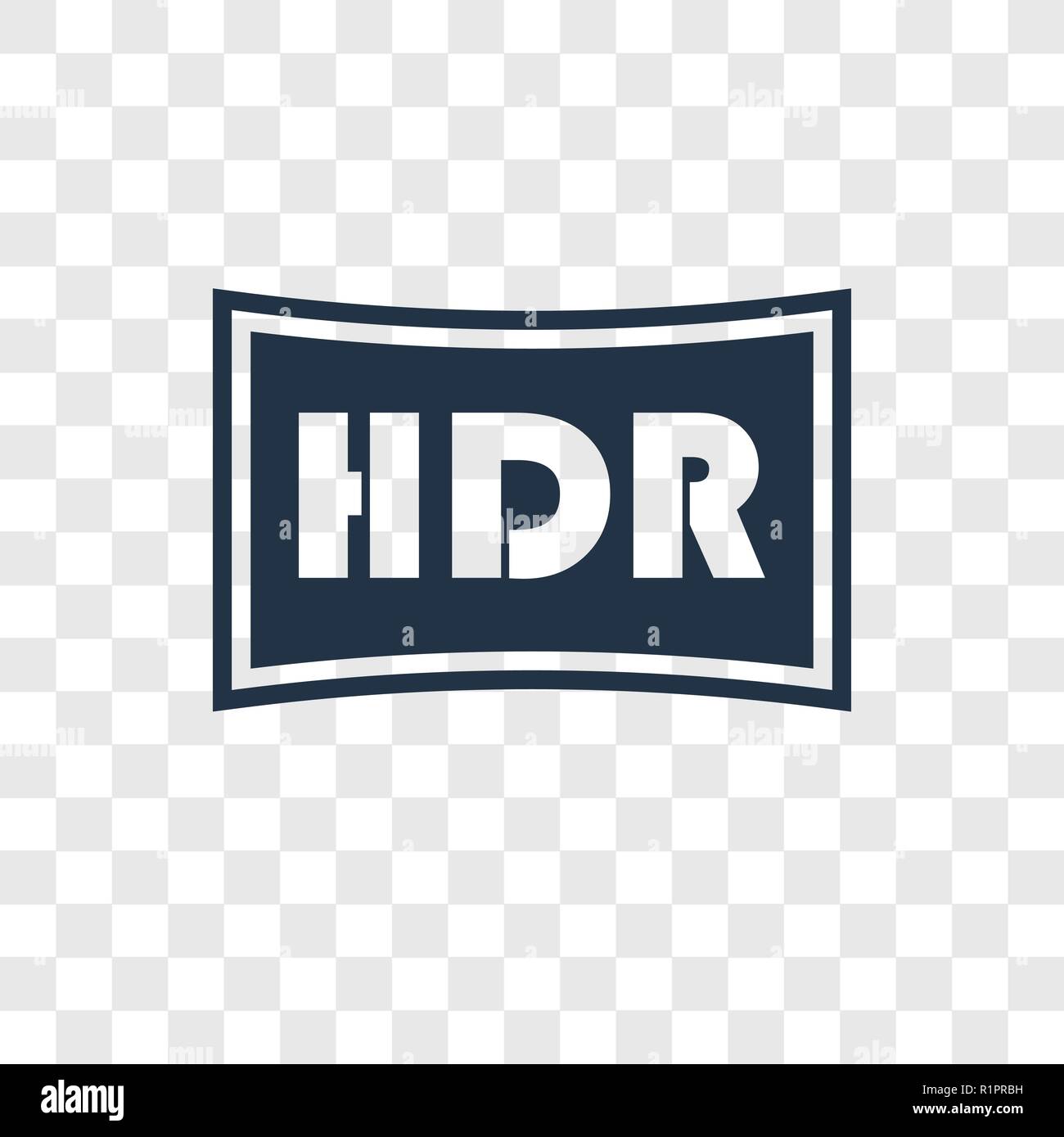High Dynamic Range Imaging vector icon isolated on transparent background, High Dynamic Range ...