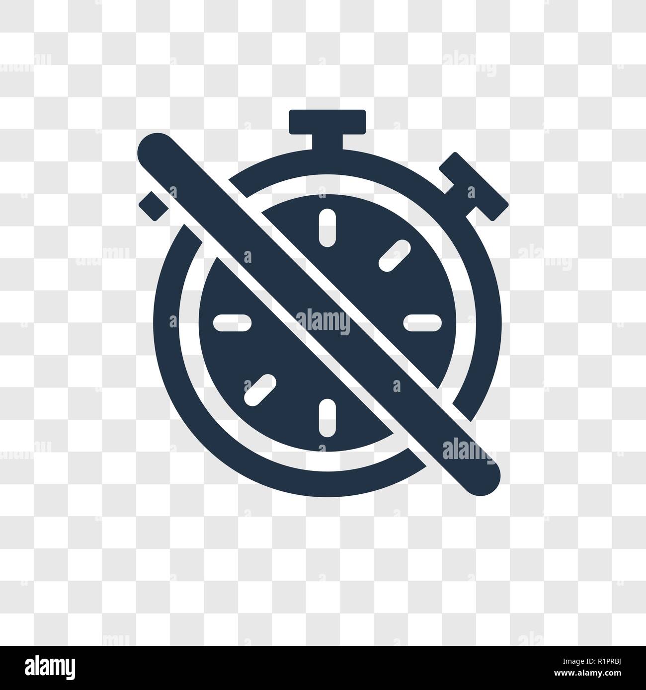 Timer Off vector icon isolated on transparent background, Timer Off ...