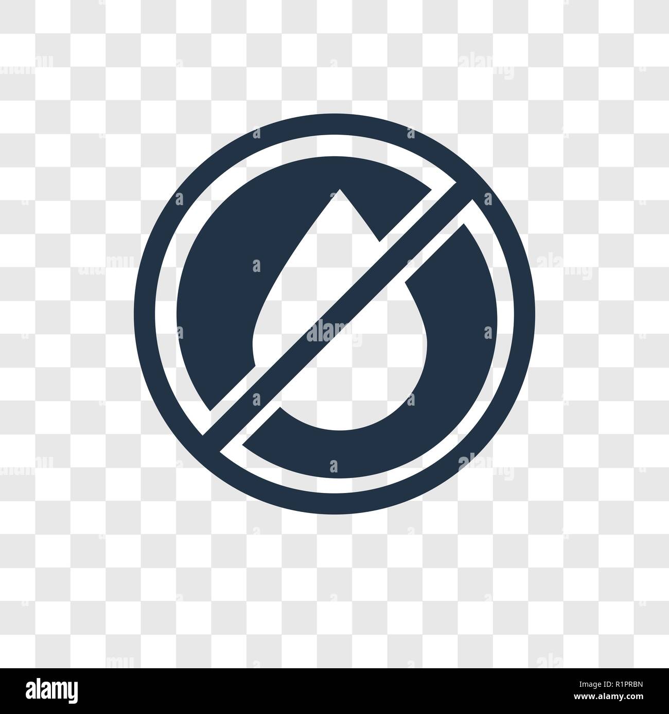 Drop Crossed vector icon isolated on transparent background, Drop ...