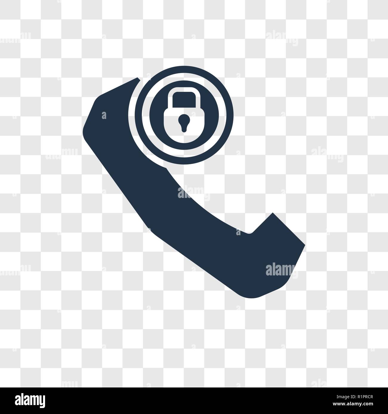 Phone Blocked vector icon isolated on transparent background, Phone ...