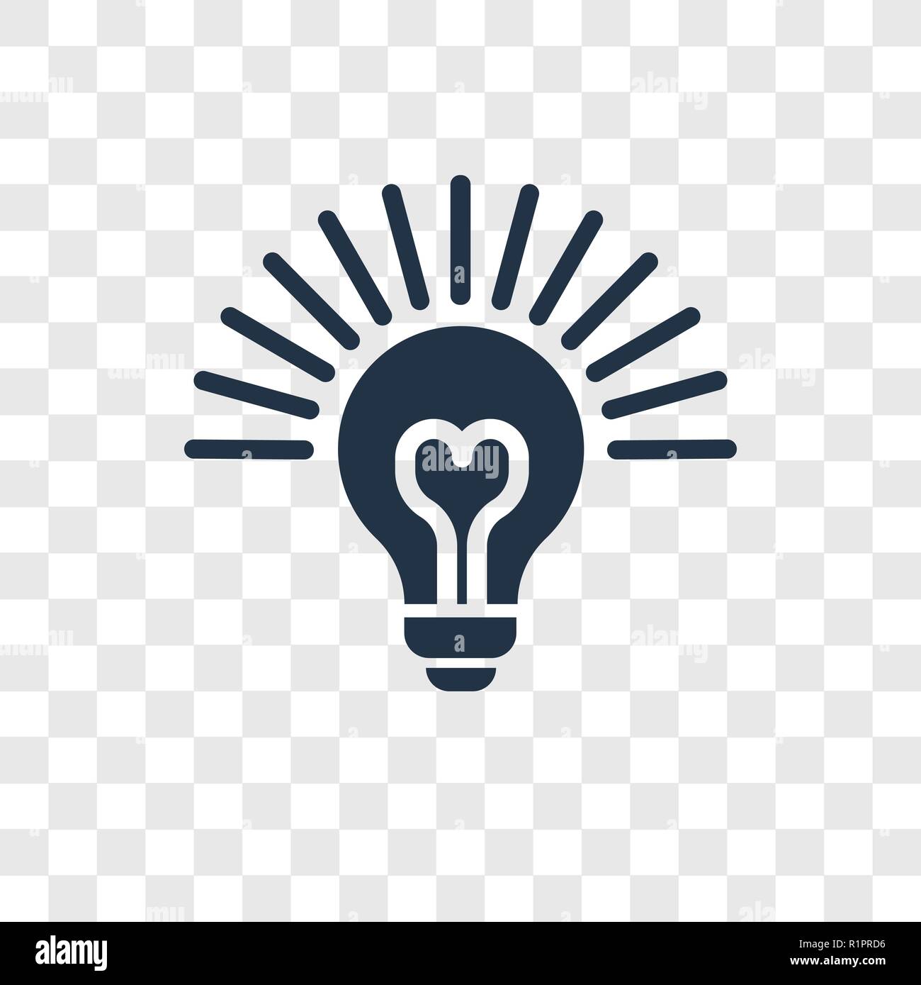 Light Bulb On vector icon isolated on transparent background, Light Bulb On transparency logo ...