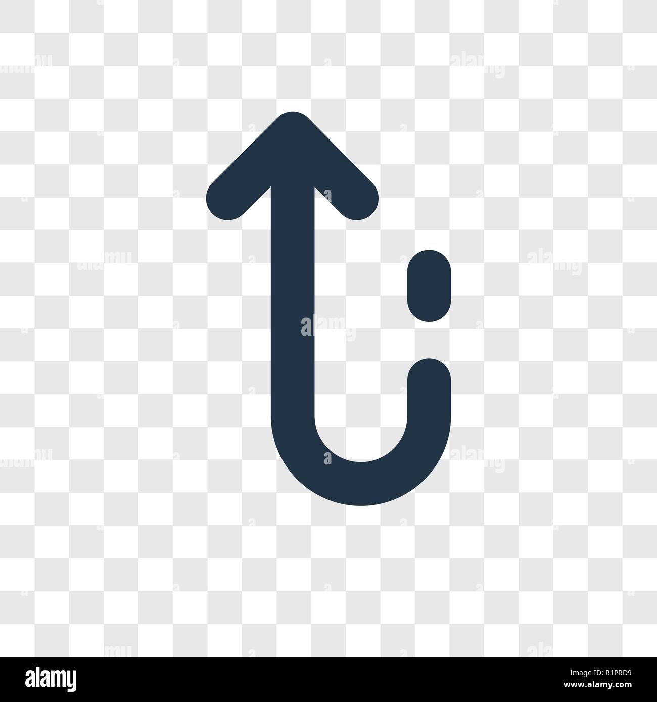 Up arrow vector icon isolated on transparent background, Up arrow ...