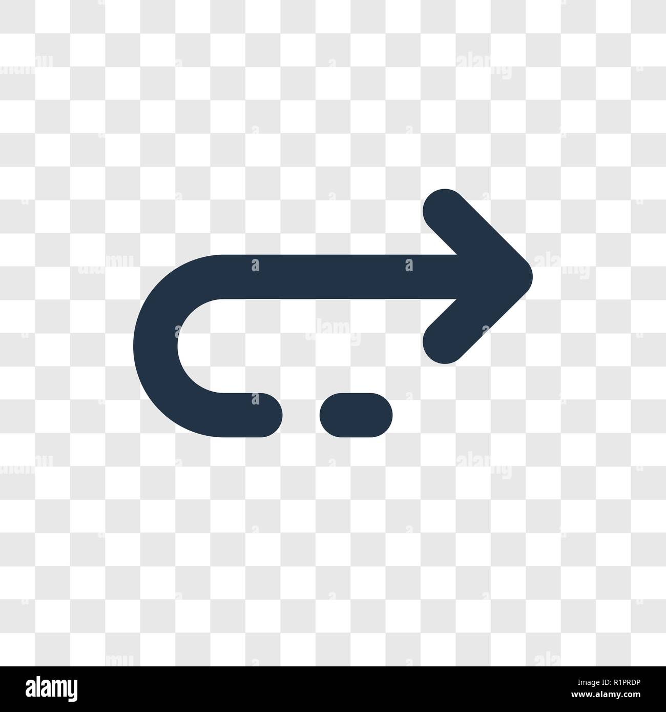 Right arrow vector icon isolated on transparent background, Right arrow ...