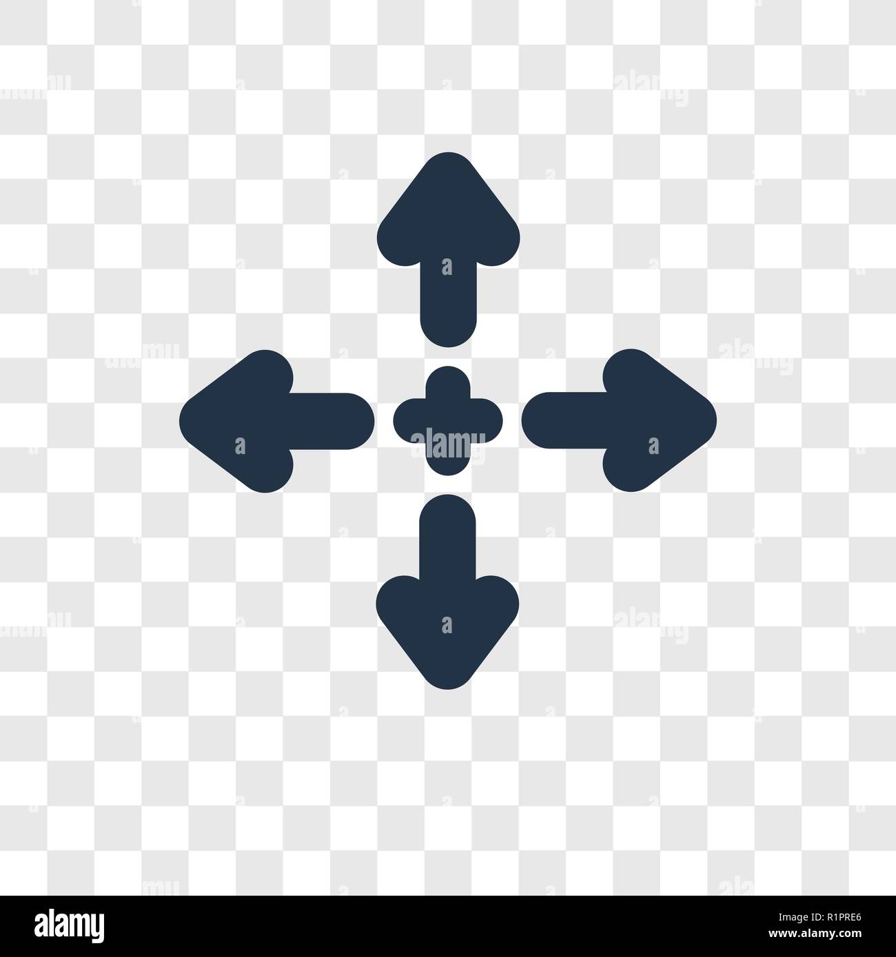 Move vector icon isolated on transparent background, Move transparency ...